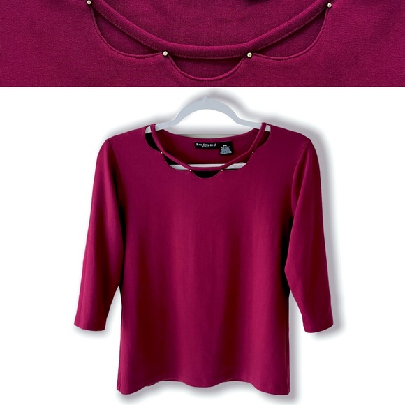 Bay Studio | Tops | Bay Studio Blouse Cut Out Beaded | Poshmark